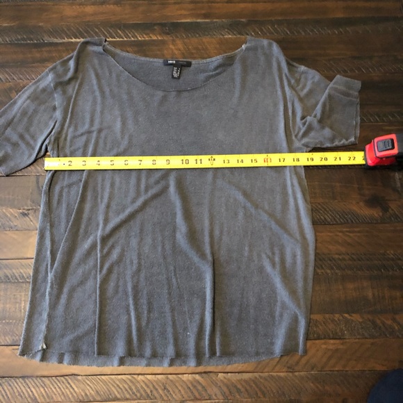 Mango | Tops | Mng Boatneck Grey Tee | Poshmark